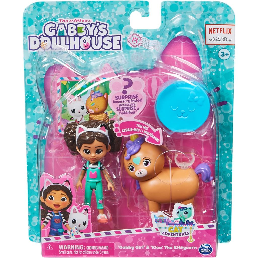 Gabby's Dollhouse, Gabby Girl and Kico the Kittycorn Toy Figures Pack ...