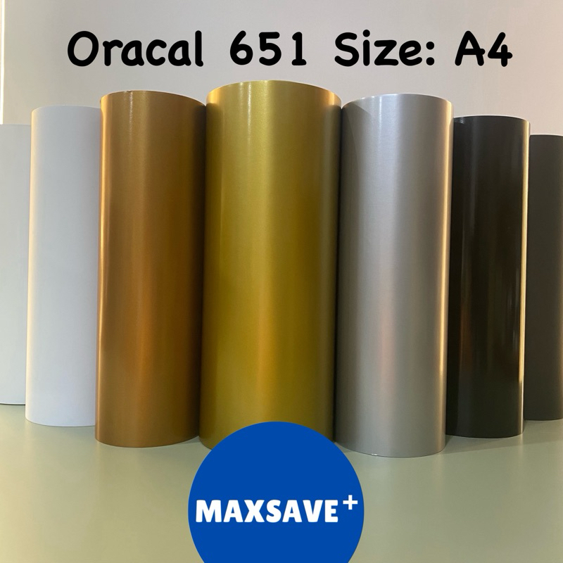 ORACAL 651 Authentic Vinyl Stickers A4 Size, Black, White, Gold, Silver ...