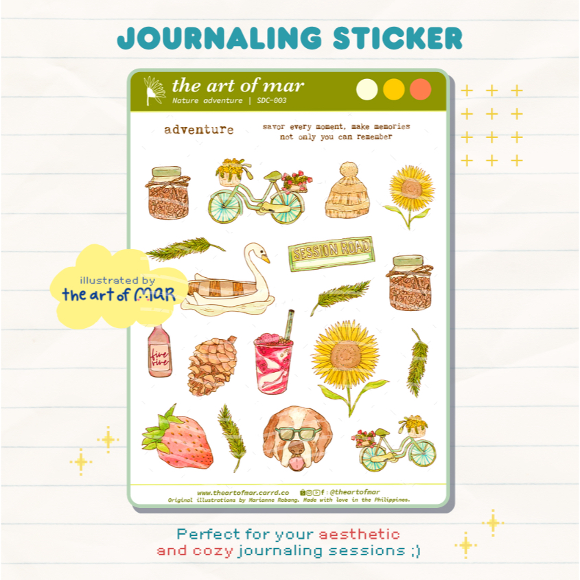 Nature adventure, Baguio planner stickers | aesthetic journal sticker ...