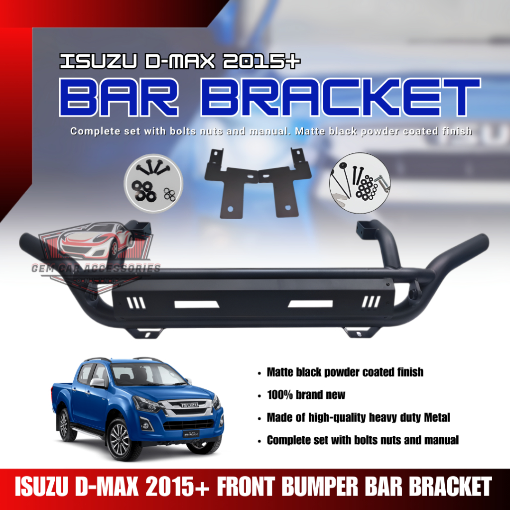 GCAO ISUZU D-MAX FRONT BUMPER BAR BRACKET 2015 2016 2017 2018 2019 2020 ...