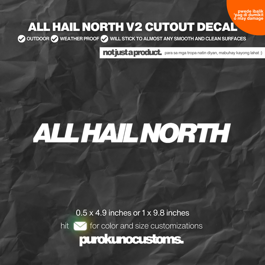 ALL HAIL NORTH VERSION 2 CUTOUT DECAL STICKER | Shopee Malaysia