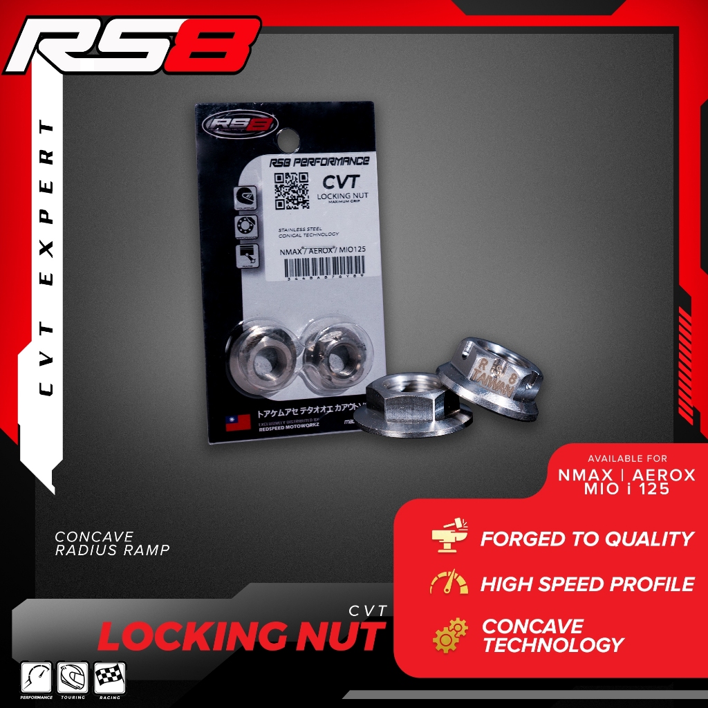 RS8 CVT LOCKING NUT (PULLEY AND BELL NUT) | Shopee Malaysia