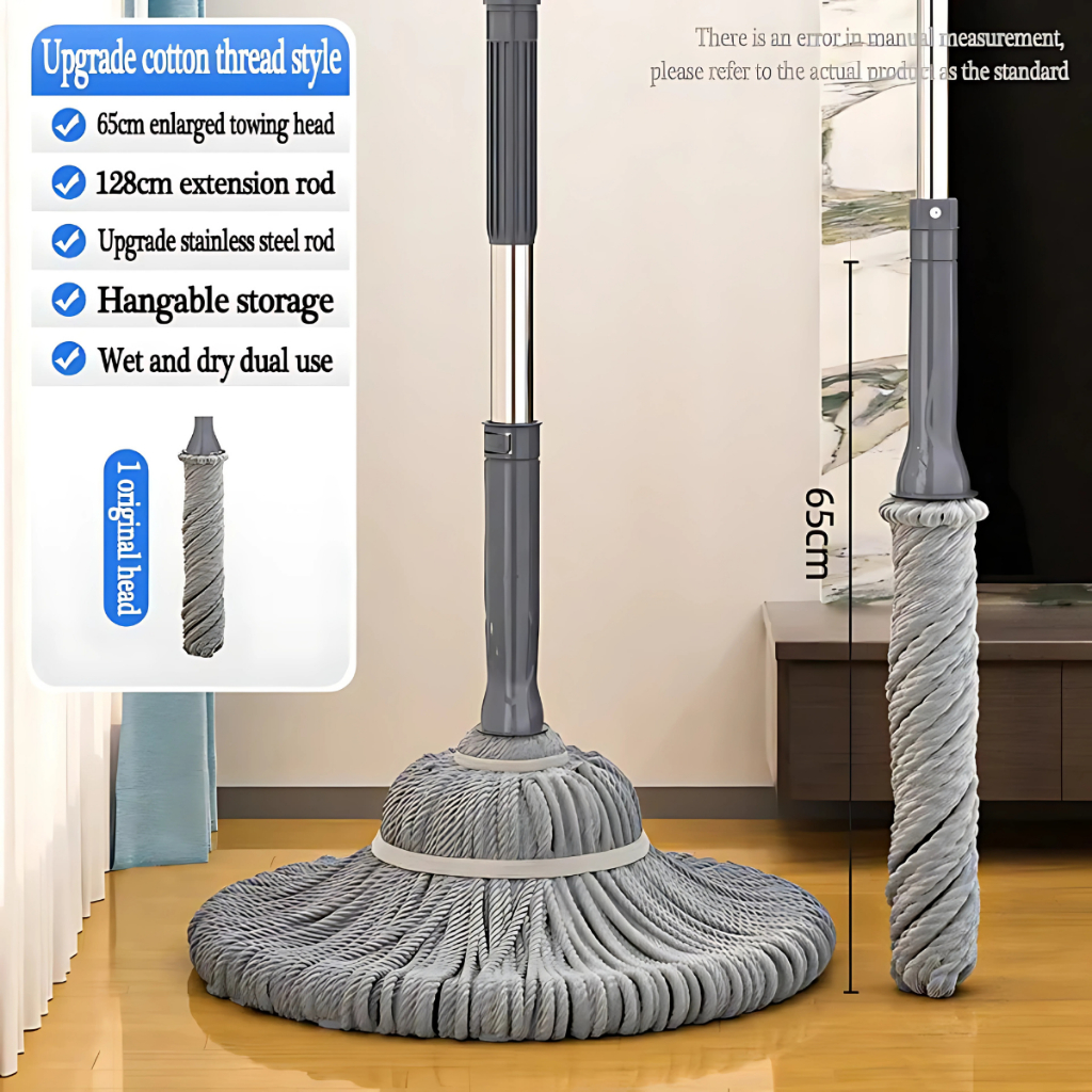 Self Wringing Mop Spin Mop Magic Tornado Mop 360 Degree Easy Spin Map ...