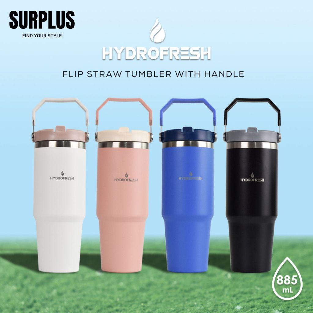 Surplus Hydrofresh Flip Straw Tumbler With Handle And Straw 855mL ...