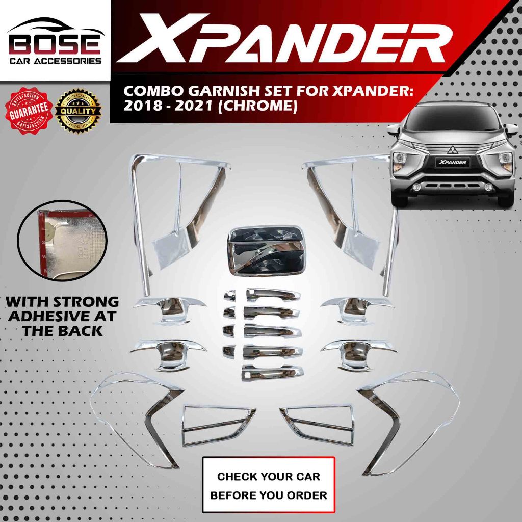 Mitsubishi Xpander Garnish Cover Set Black/ Chrome 2018 - 2021 Model ...