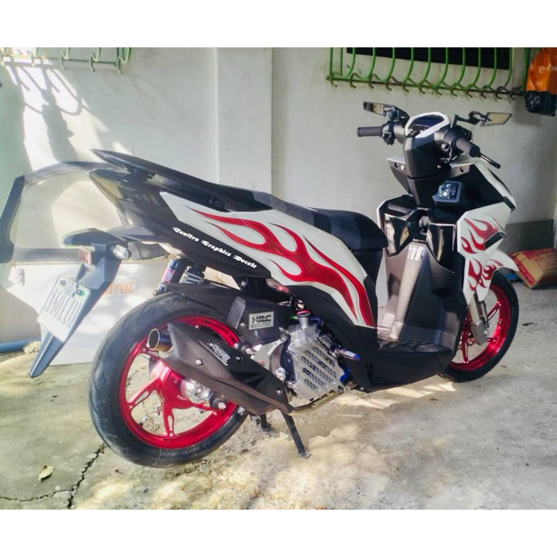 FIRE STAMP TRANSPARENT DECALS FOR CLICK V3 125 FOR WHITE (ZENITRO ...