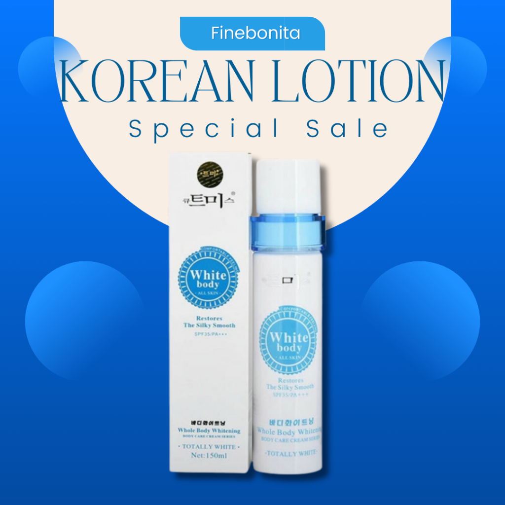 White Body Korean Lotion SPF 35 PA+++ Instant Whitening Effect 150ml ...