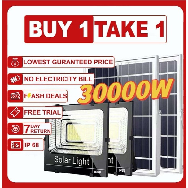 30000W Solar Light Flood IP68 solar Light outdoor waterproof solar ...
