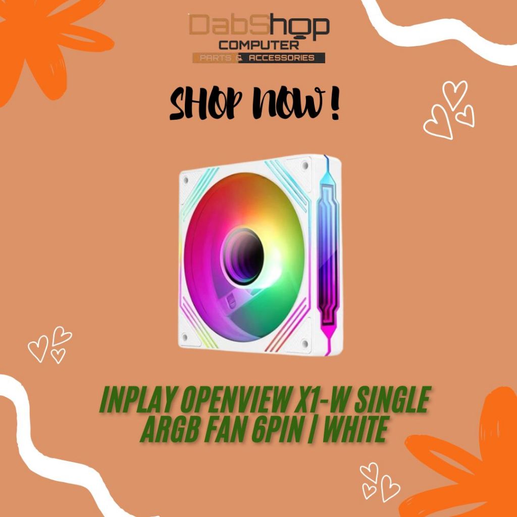 INPLAY OPENVIEW X1-W SINGLE ARGB FAN 6PIN | WHITE | Shopee Malaysia