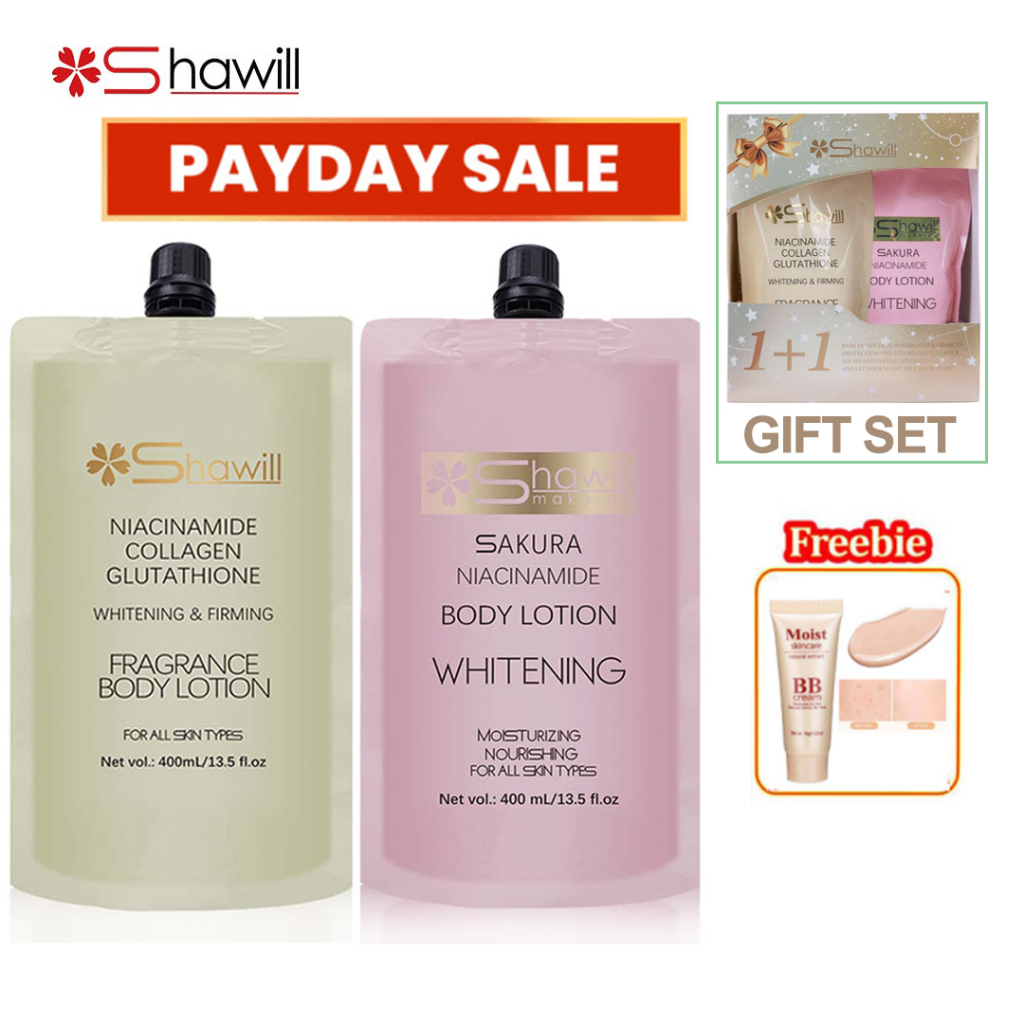 Shawill Sakura Whitening Body Lotion Collagen Glutathione Niacinamide ...