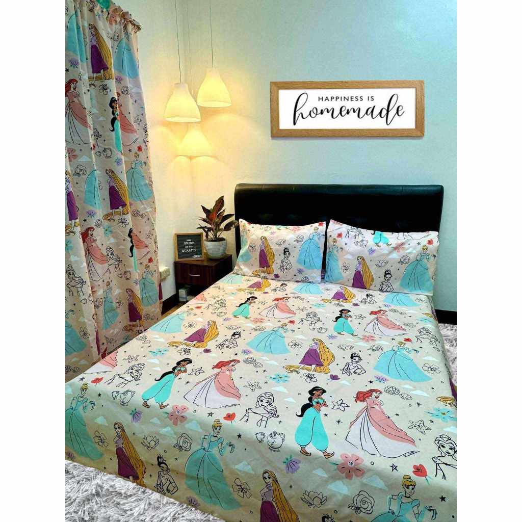 Disney Princess Design Bedsheet 3in1 Single Double Family Queen King ...