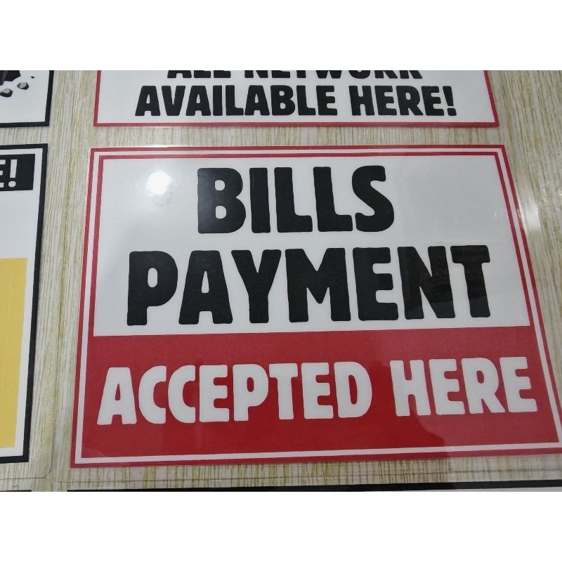 Laminated Signages/Business Signages/Available Here Signages | Shopee ...