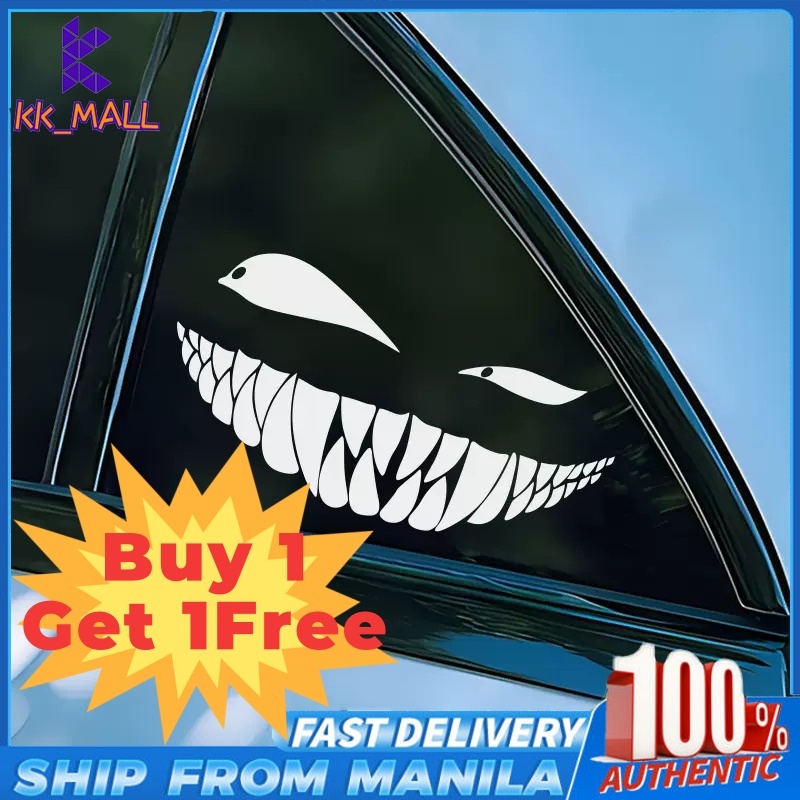 Demon Smiley Face Car Stickers Windshield Motorcycle Decoration ...