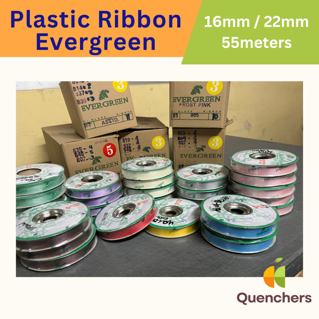 Evergreen Plastic Ribbon 16mm 22mm | Shopee Malaysia