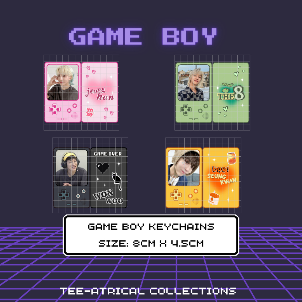 GAMEBOY SEVENTEEN Laminated Game Boy Keychain - SVT Ballchain Keychain ...