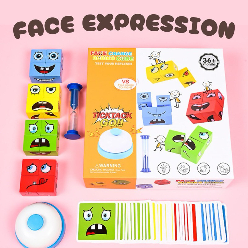 Wooden Expressions Puzzle Building Blocks / Wooden Expressions Matching ...