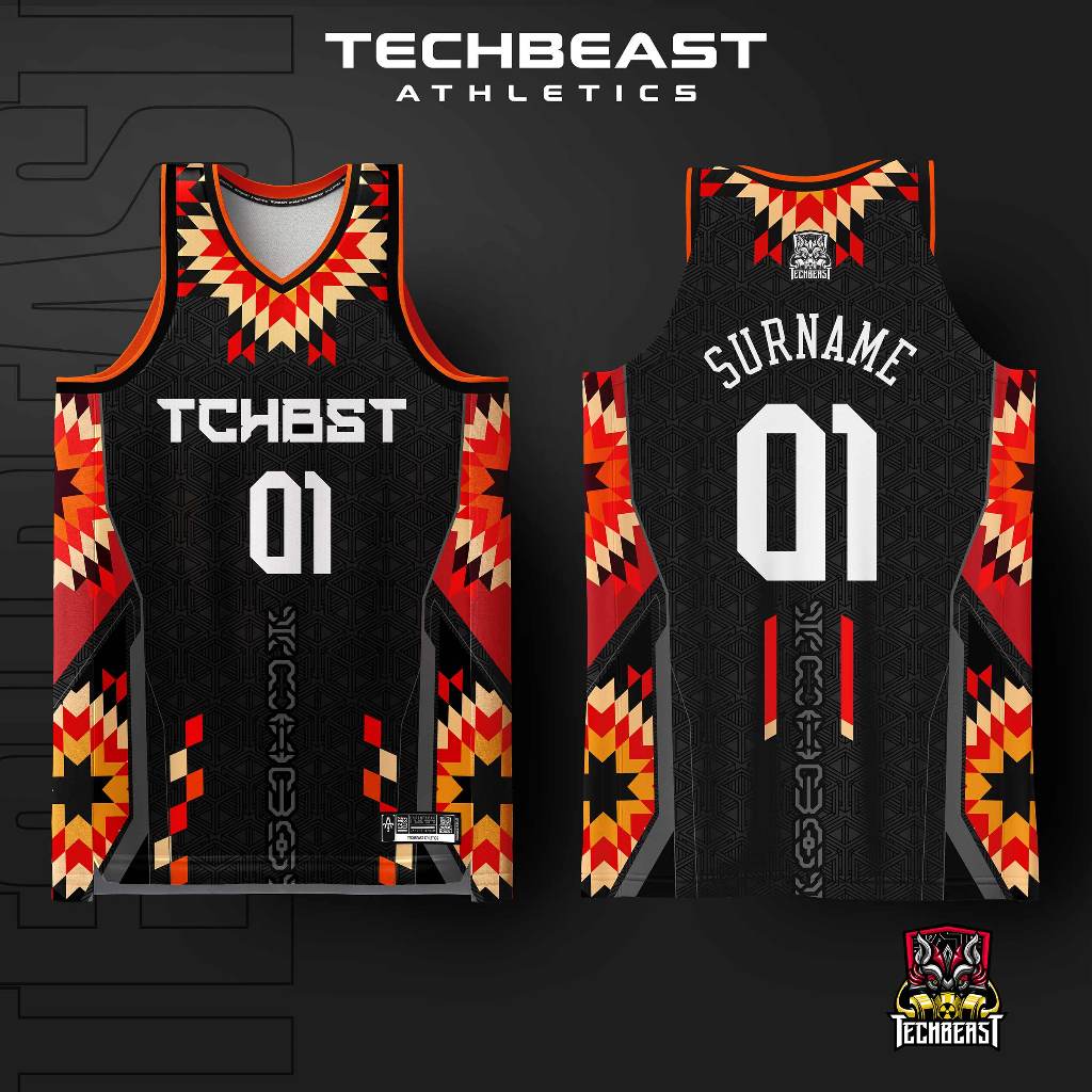Techbeast Sunbreak Basketball Jersey Full Sublimation ( CUSTOM NAME + NUMBER ) | Shopee Malaysia