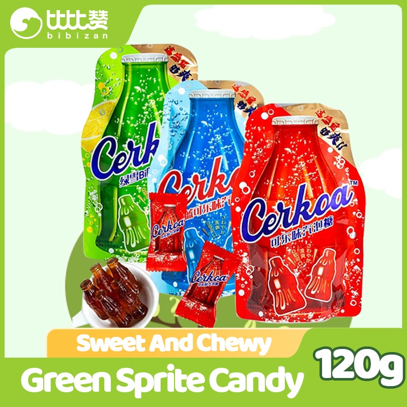 BIBIZAN Green Sprite Flavor Gummy Candy Soft And Chewy Snack 120g ...