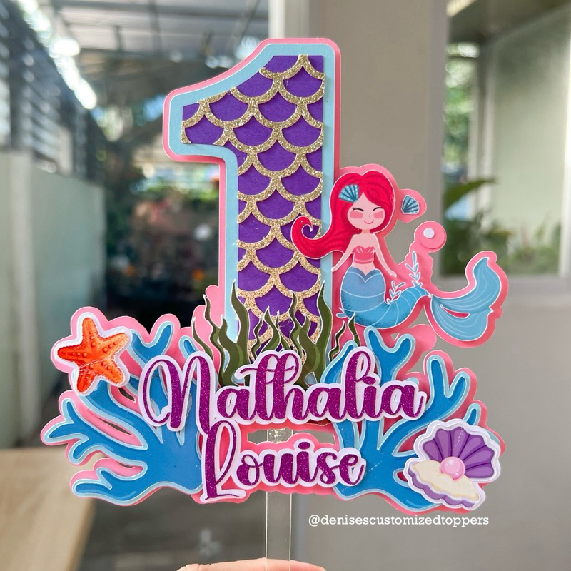 CUSTOMIZED CARDSTOCK TOPPERS/ CARDSTOCK CAKE TOPPER with FREE ACRYLIC ...