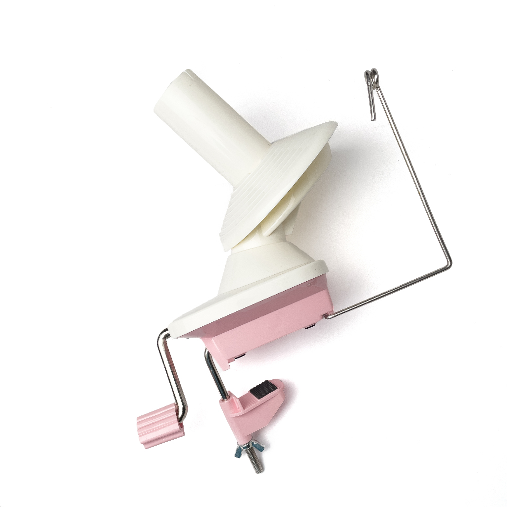Pink Plastic Yarn Winder Manual Hand Winding Tool Hand Operated White ...
