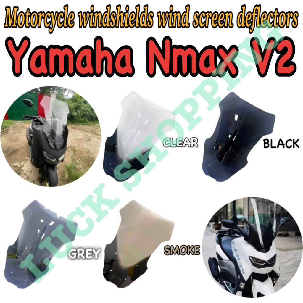 MOTORCYCLE WIND SCREEN DEFLECTORS FOR YAMAHA NMAX 155 V2 HIGH ...