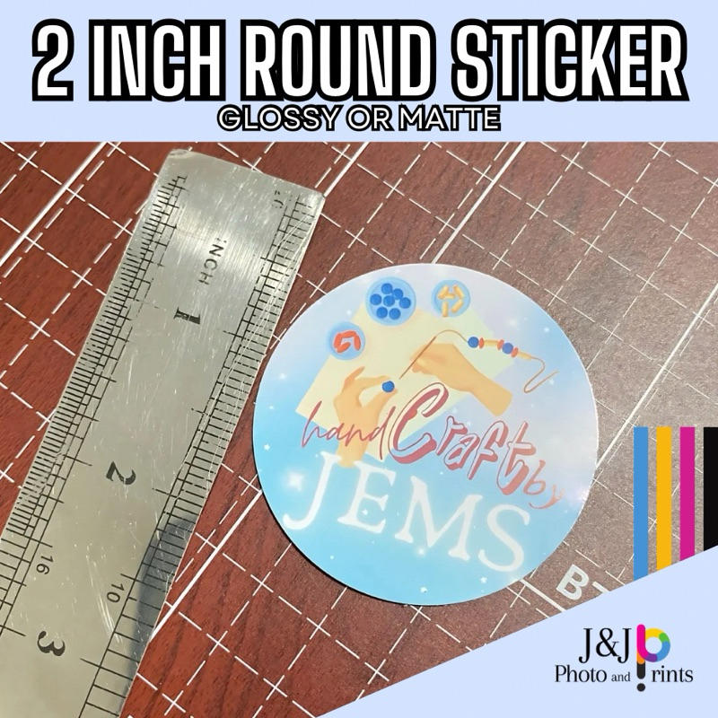PISO STICKER LABEL (2inches ROUND | Glossy & Matte) | Shopee Malaysia