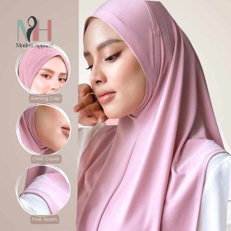 M&H Premium Soft ITY ALFARO Tudung Instant Hijab Malaysian Sukob ...