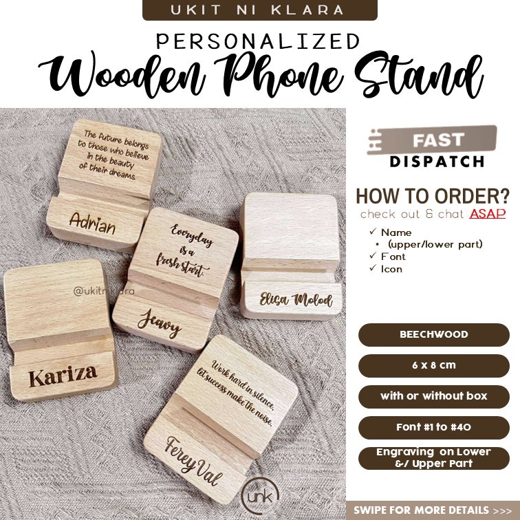 UNK - Cellphone Stand - Personalized | ukit ni klara | customized laser ...