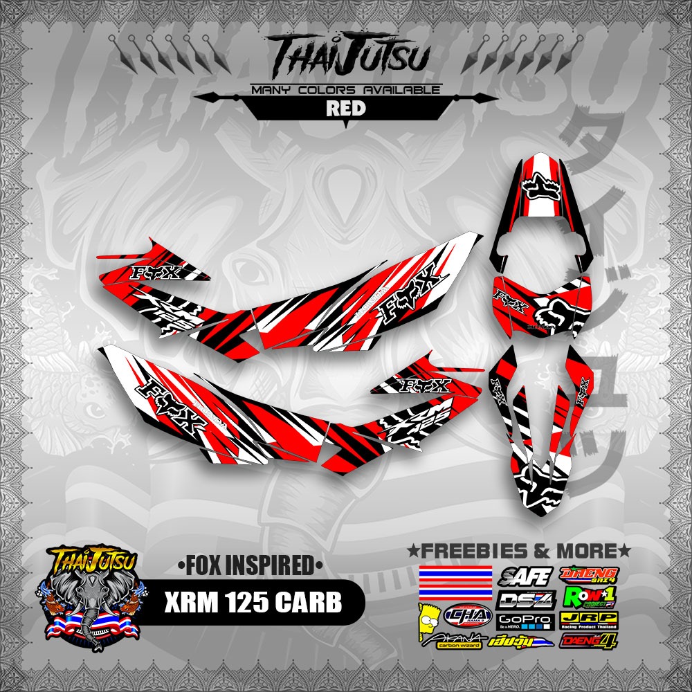XRM 125 CARB STICKER FULL DECALS ( FOX INSPIRED )【ThaijutsuStickers ...