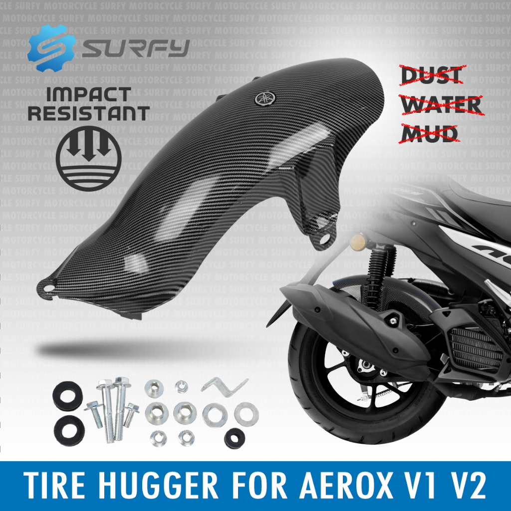 Nmax Aerox v1 v2 Tire Hugger Rear Fender Carbon Fiber with Bolts Set ...