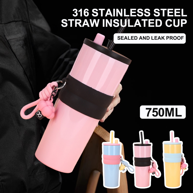 New 316 Stainless Steel Vacuum Insulated Cup High Value Car Cooler Straw Cup With Strap Ice Bar ...