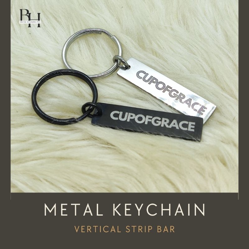 Personalize Stainless Steel Vertical Strip Keychain | Shopee Malaysia