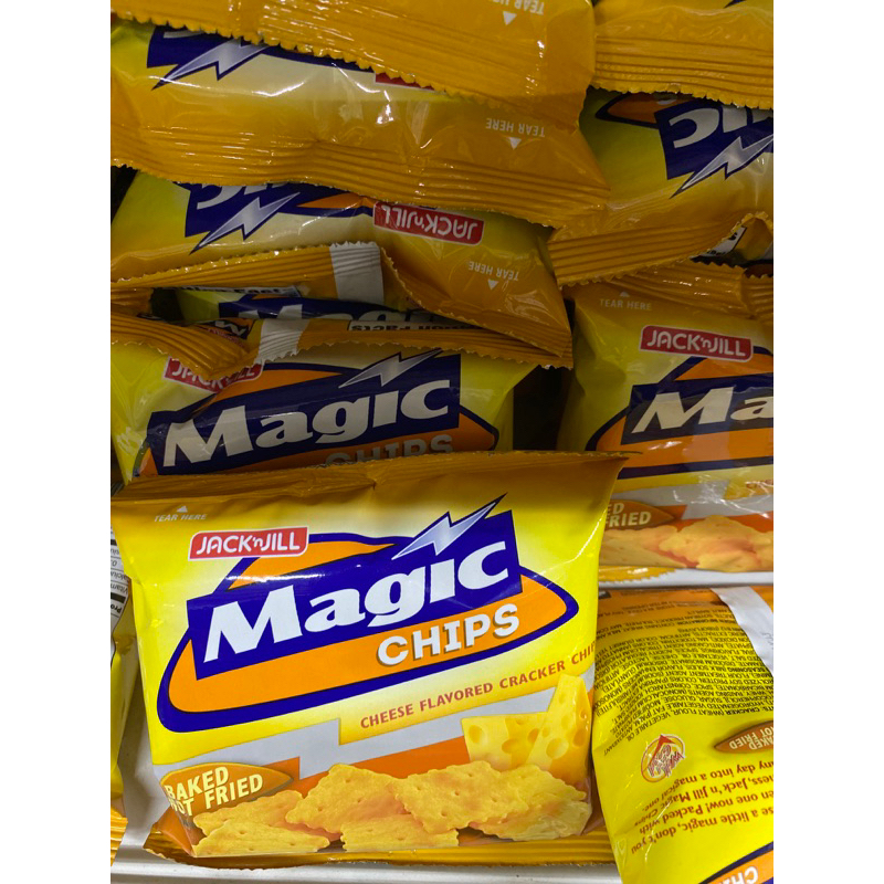 Magic Chips cheese flavored cracker chips 28grams | Shopee Malaysia