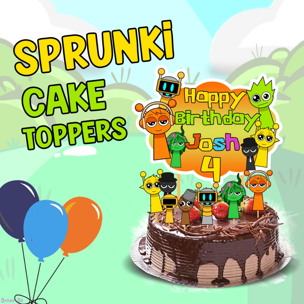 Customized Sprunki Cake Toppers | Shopee Malaysia
