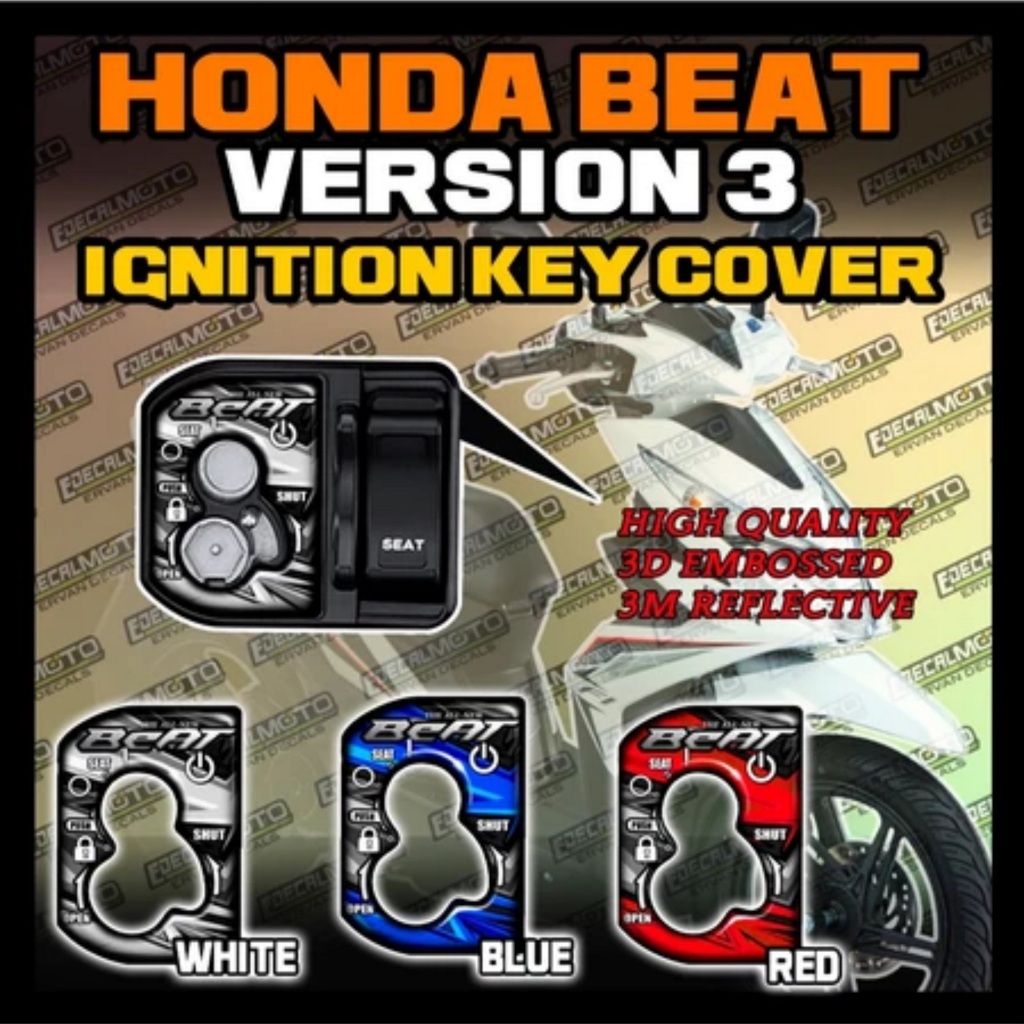 HONDA BEAT VERSION 3 KEY PANEL PROTECTOR EMBOSS STICKER | Shopee Malaysia