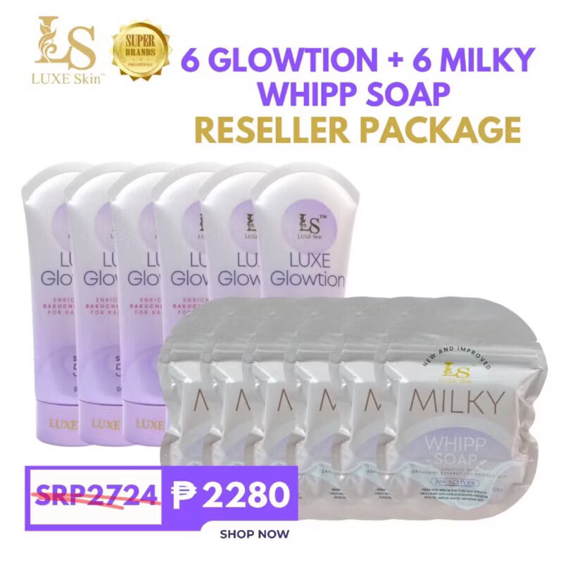 Luxe Skin Milky Whipped Soap Glowtion/Body Lotion with SPF50 Reseller ...