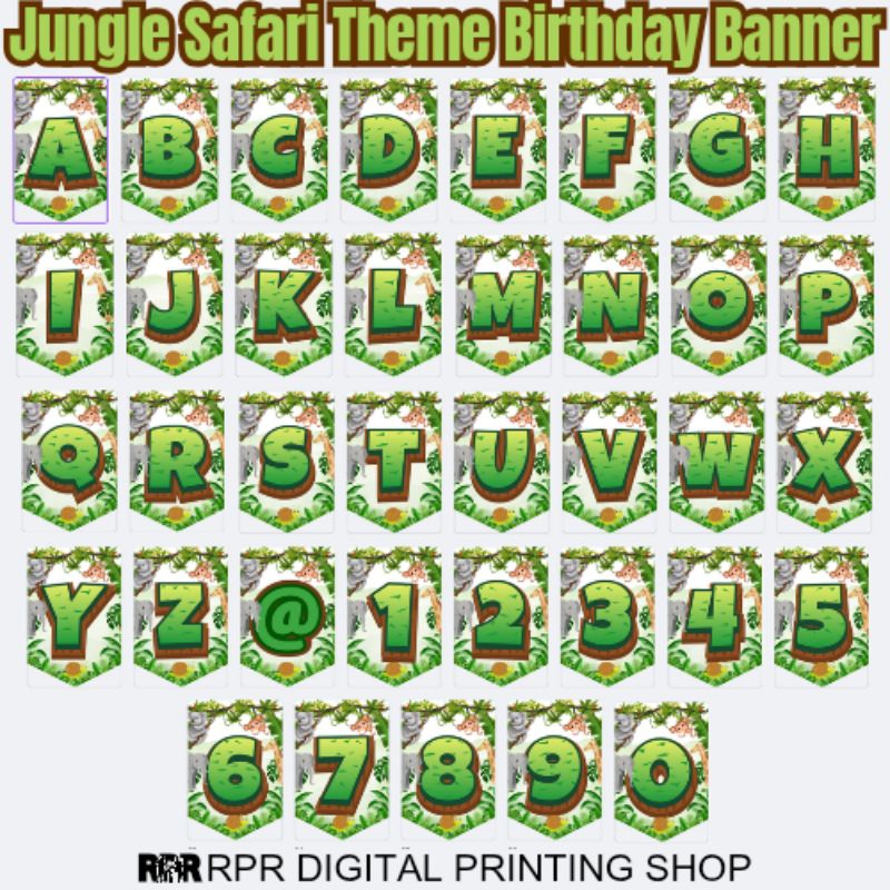 JUNGLE SAFARI THEME BIRTHDAY BANNER | Shopee Malaysia