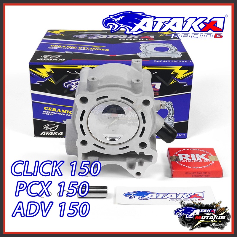 ATAKA Racing Ceramics Cylinder Block Set Click 150 PCX 150 ADV 150 62MM ...