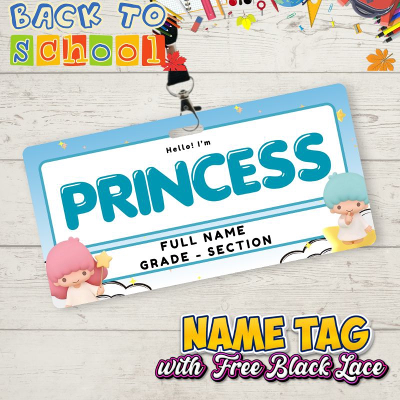 Sanrio Character Design Name Tag | PVC Type | Customizable | With Black ...