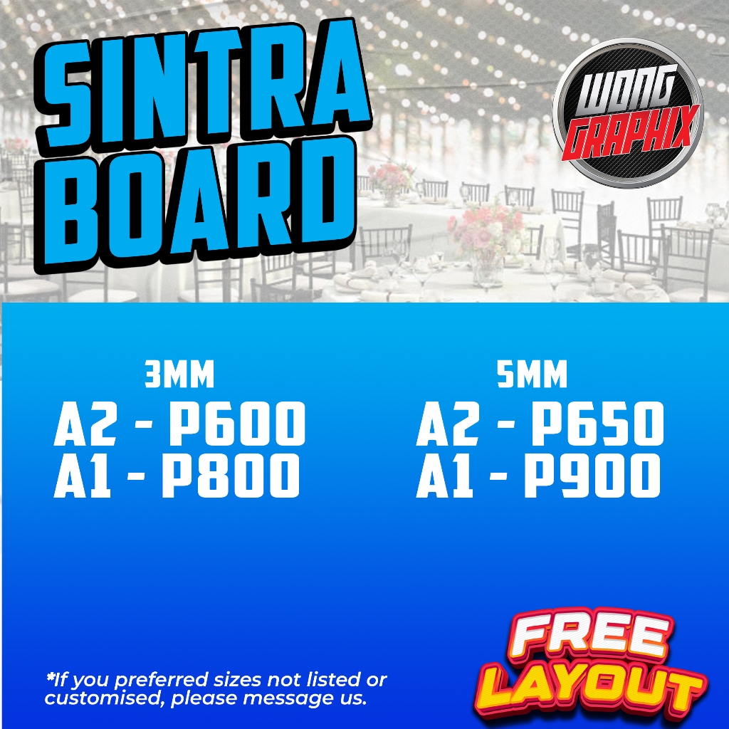 BIG SIZES FOR SINTRA BOARD PRINTING STICKER ON SINTRA FOR MENU AND ...