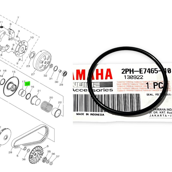 ORING TORQUE DRIVE 2PH-E7465-10 MIO SOUL i 125 GRAVIS FAZZIO (1PC ...