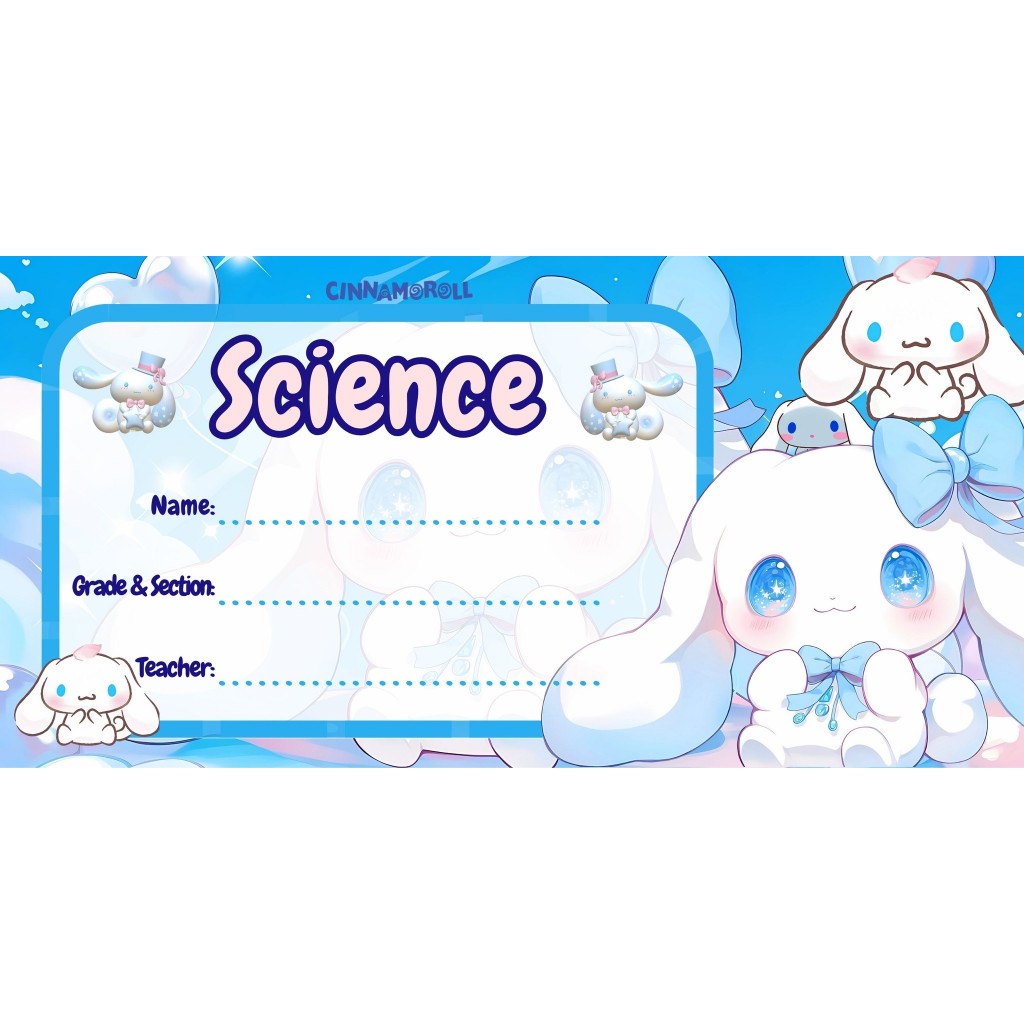 CINNAMOROLL NAME WITH SUBJECT LABELS | Shopee Malaysia