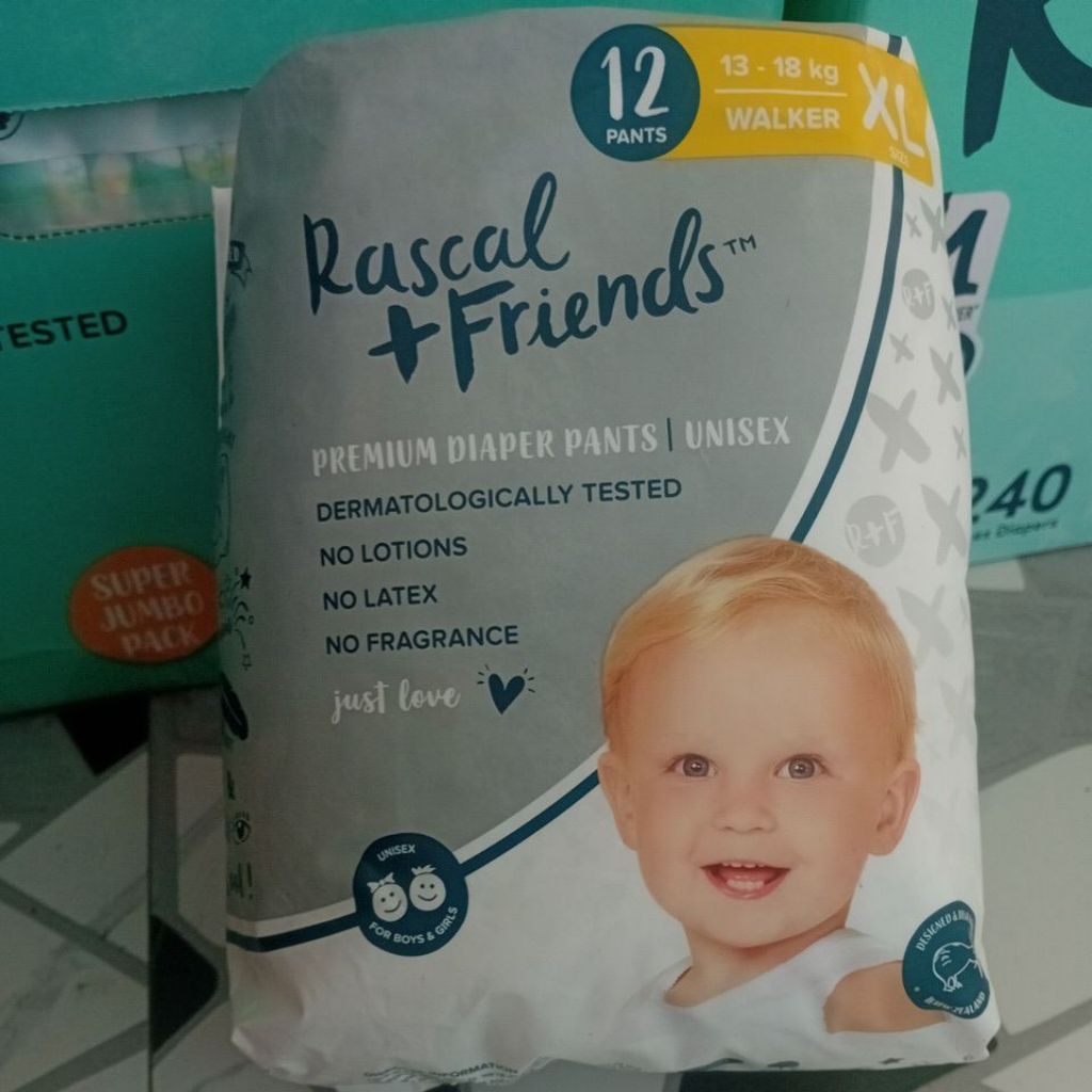12pcs XL Rascal + Friends Premium Diaper Pants | Shopee Malaysia