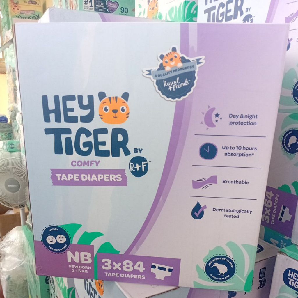 252pcs Newborn Hey Tiger Comfy Tape Diapers by Rascal + Friends ...