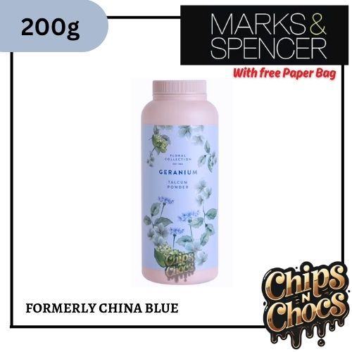 Marks & Spencer Silky Talcum Powder Floral Collection Geranium | Shopee ...