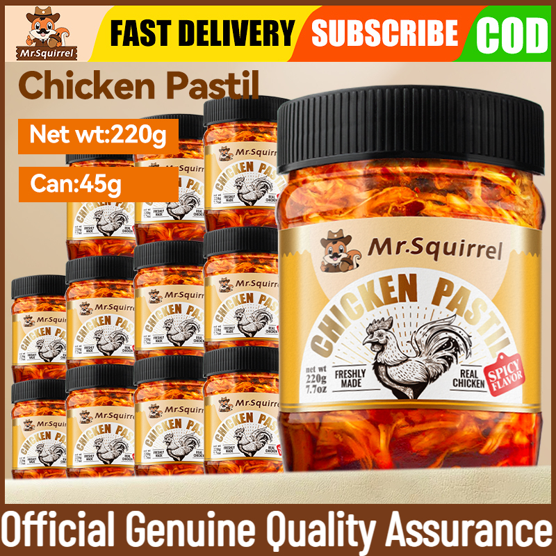 Mr.Squirrel 220g Spicy Chicken Pastil Halal Food Pastil Canned Chicken ...