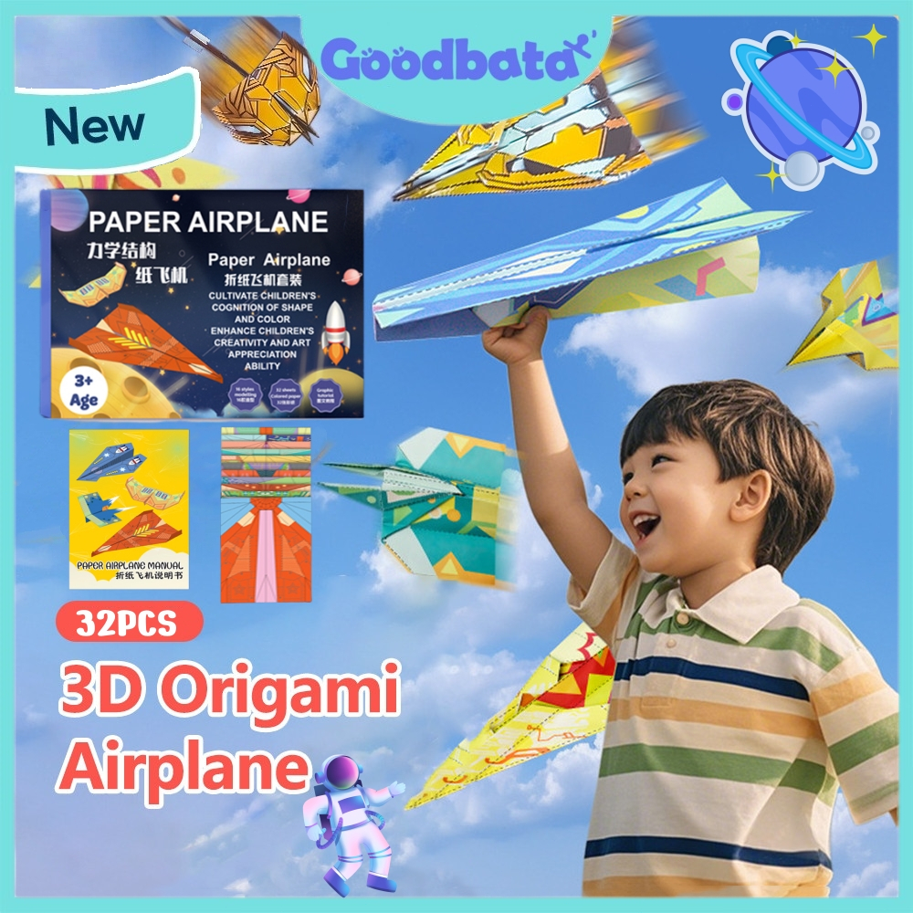 32Pcs Creative Paper Airplane Set - Colorful DIY Origami Planes ...