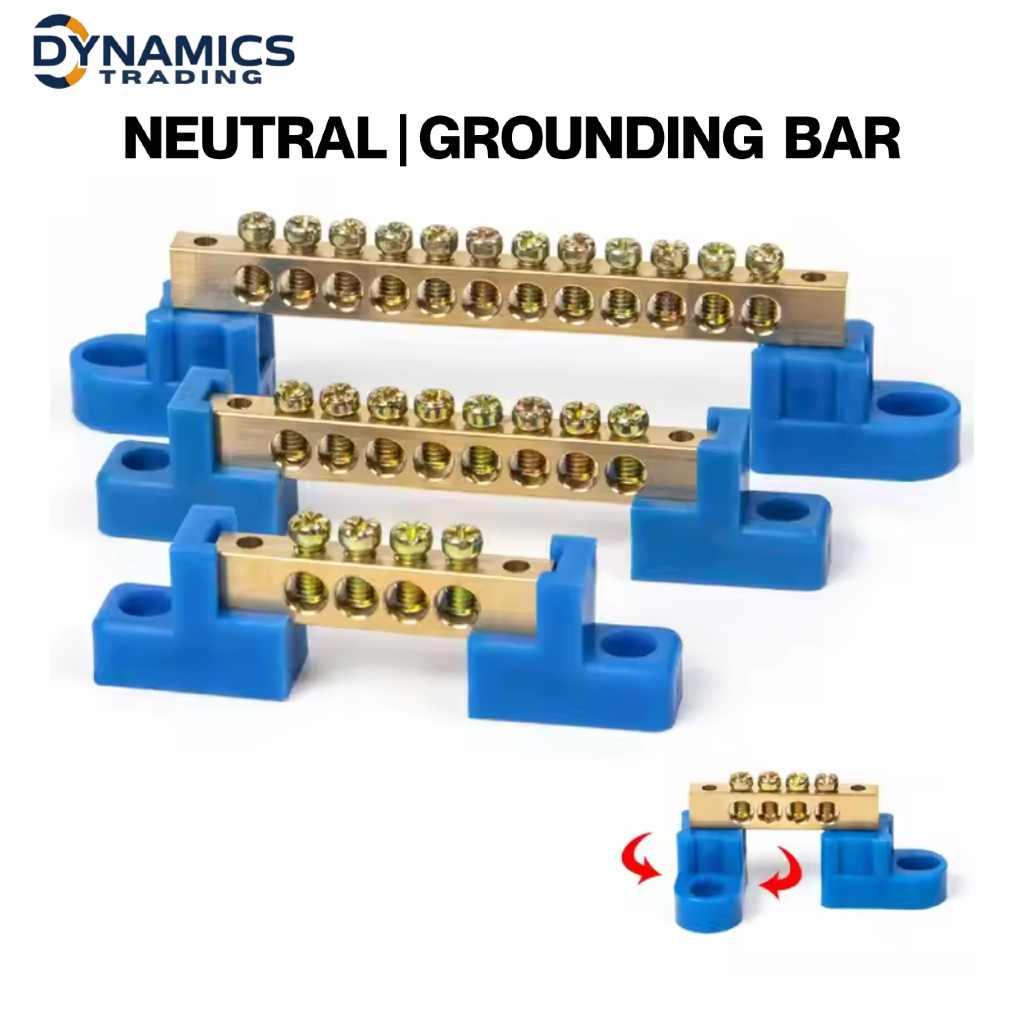 CNAOM Grounding Bus Bar Terminal 4/6/8/10/12/16 Hole – Copper Earth Neutral Bar for Electrical ...