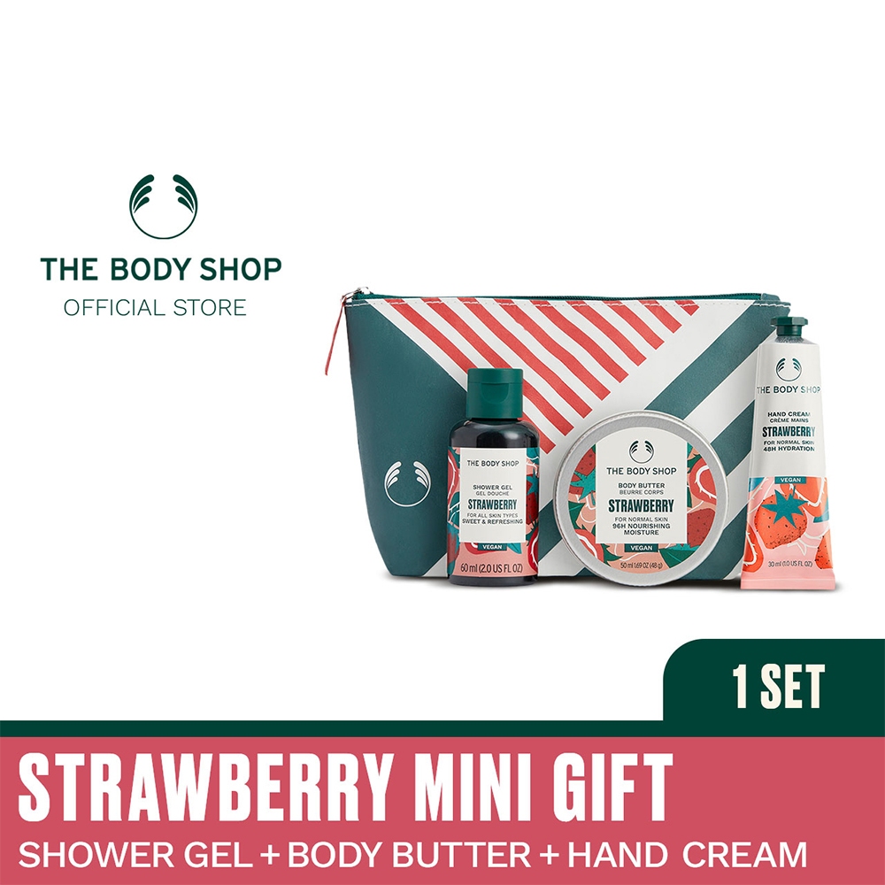 [Christmas Gift Set] The Body Shop Strawberry Mini Gift | Shopee Malaysia