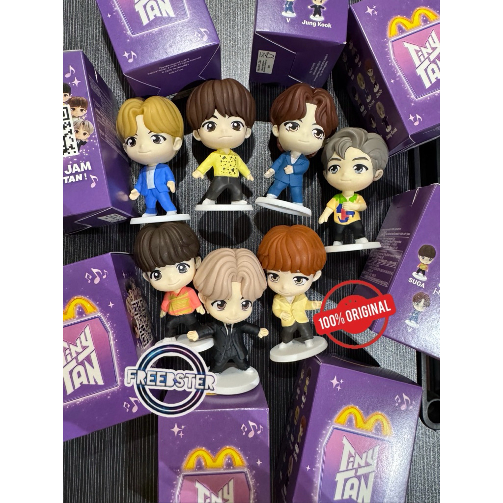 Mcdo x BTS TinyTAN Happy Meal Toys (BTS McDonalds toys) Tiny Tan Throwback Edition | Shopee Malaysia